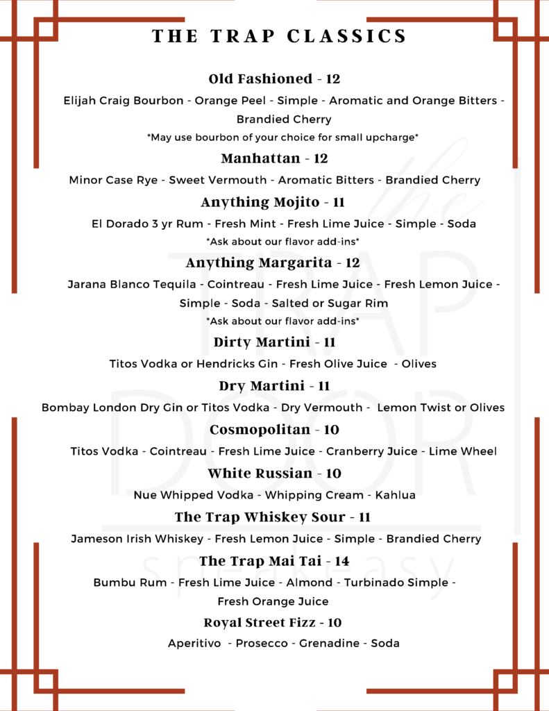 Menu - The 500 District